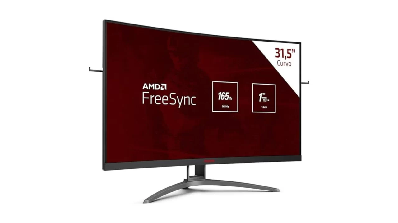 Monitor AOC AGON 32" Curvo - Em Oferta: Ele tem 165hz 1ms e FreeSync ...